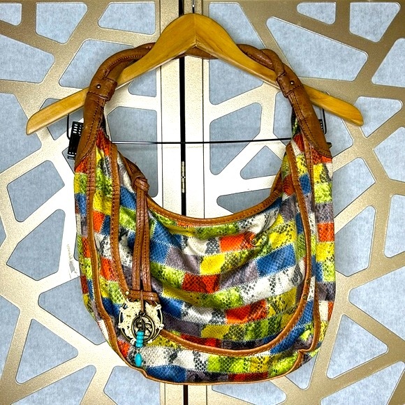 Jessica Simpson | Bags | Jessica Simpson Snakeskin Patchwork Braided ...